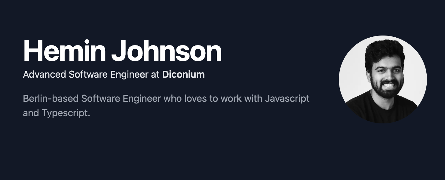 Hemin Johnson – Software Engineer.